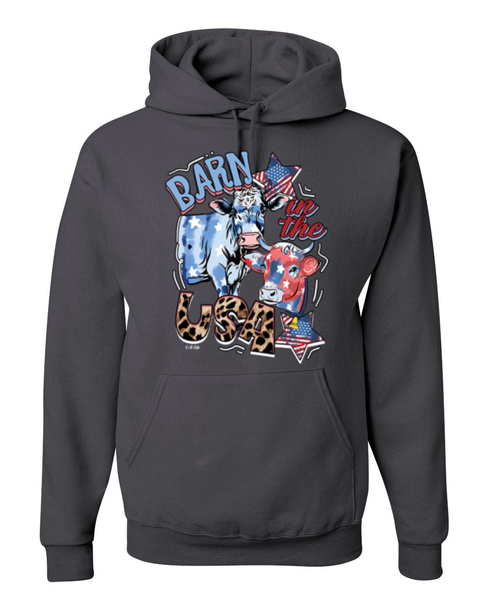 Wild Bobby Barn In The USA Red White and Blue Cows Pop Culture Unisex ...