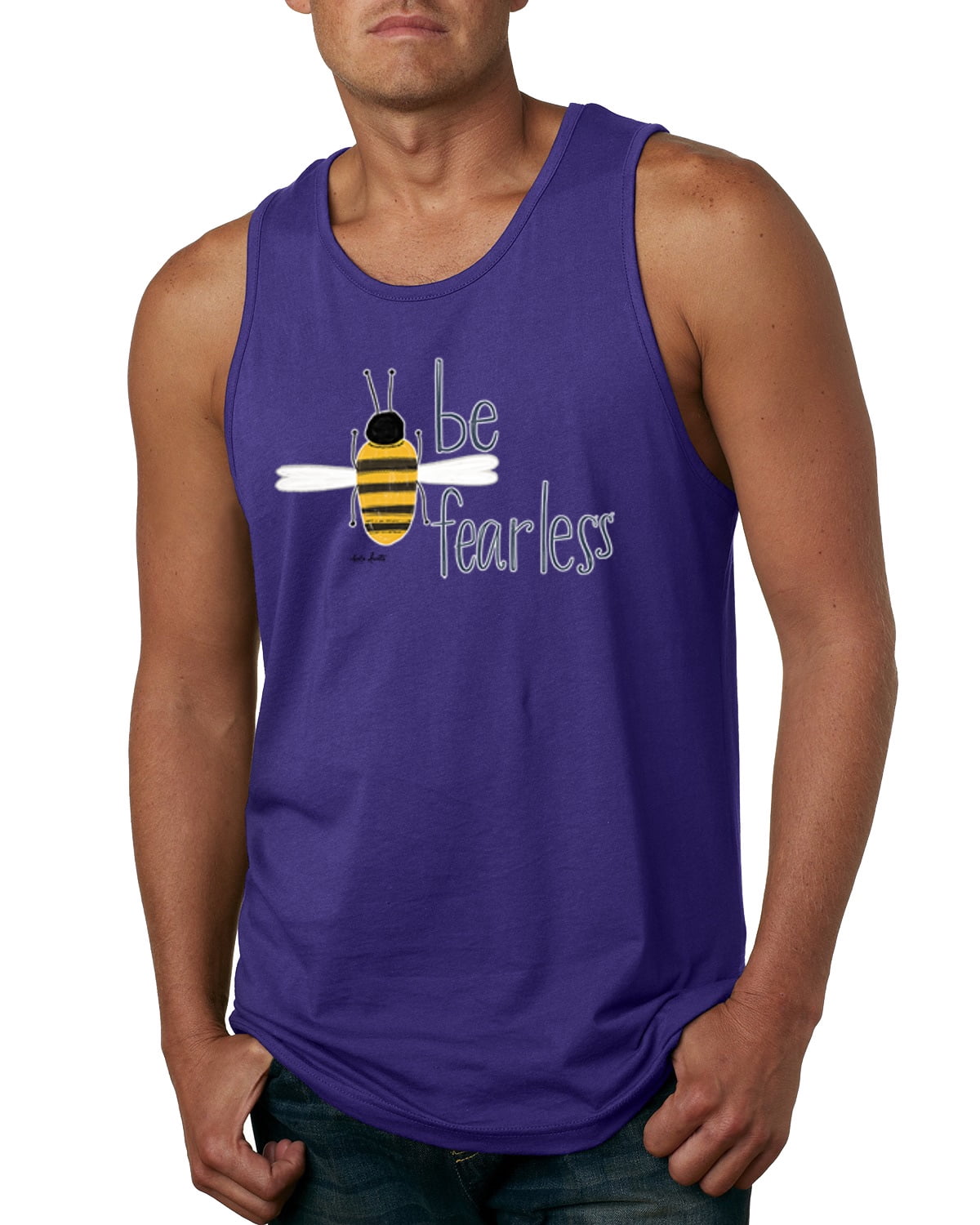 Wild Bobby, Be Fearless Buzzing Bee Pop Culture Mens Graphic Tank Top ...