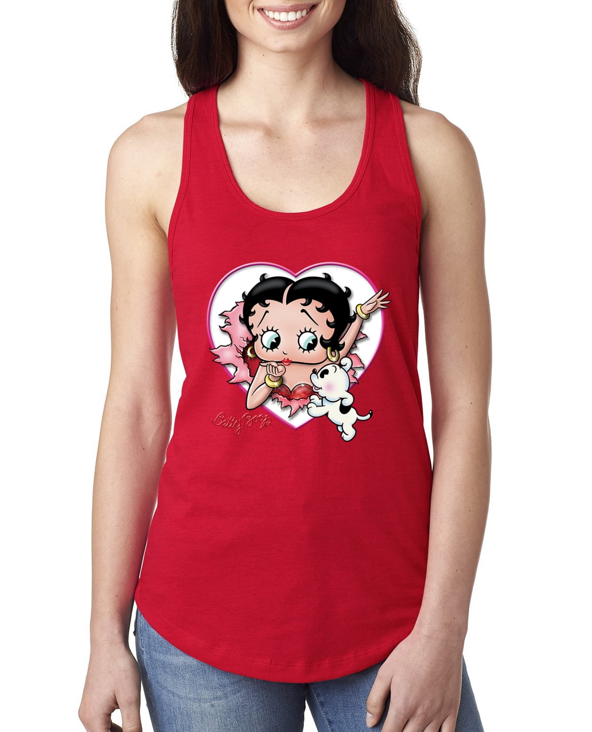 Wild Bobby, Betty Boop Heart Blowing Kiss Dog Betty Boop Ladies ...