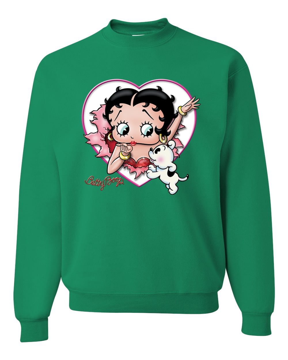 Wild Bobby, Betty Boop Heart Blowing Kiss Dog Betty Boop Unisex ...