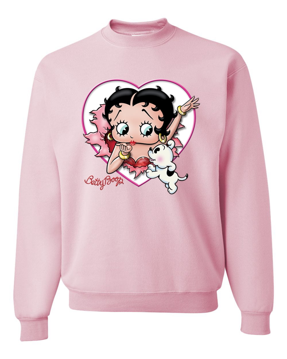 Wild Bobby, Betty Boop Heart Blowing Kiss Dog Betty Boop Unisex ...