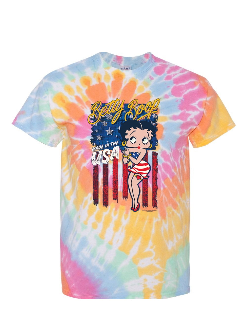 Wild Bobby Betty Boop Made in the USA Betty Boop Tie-Dye T-Shirt ...