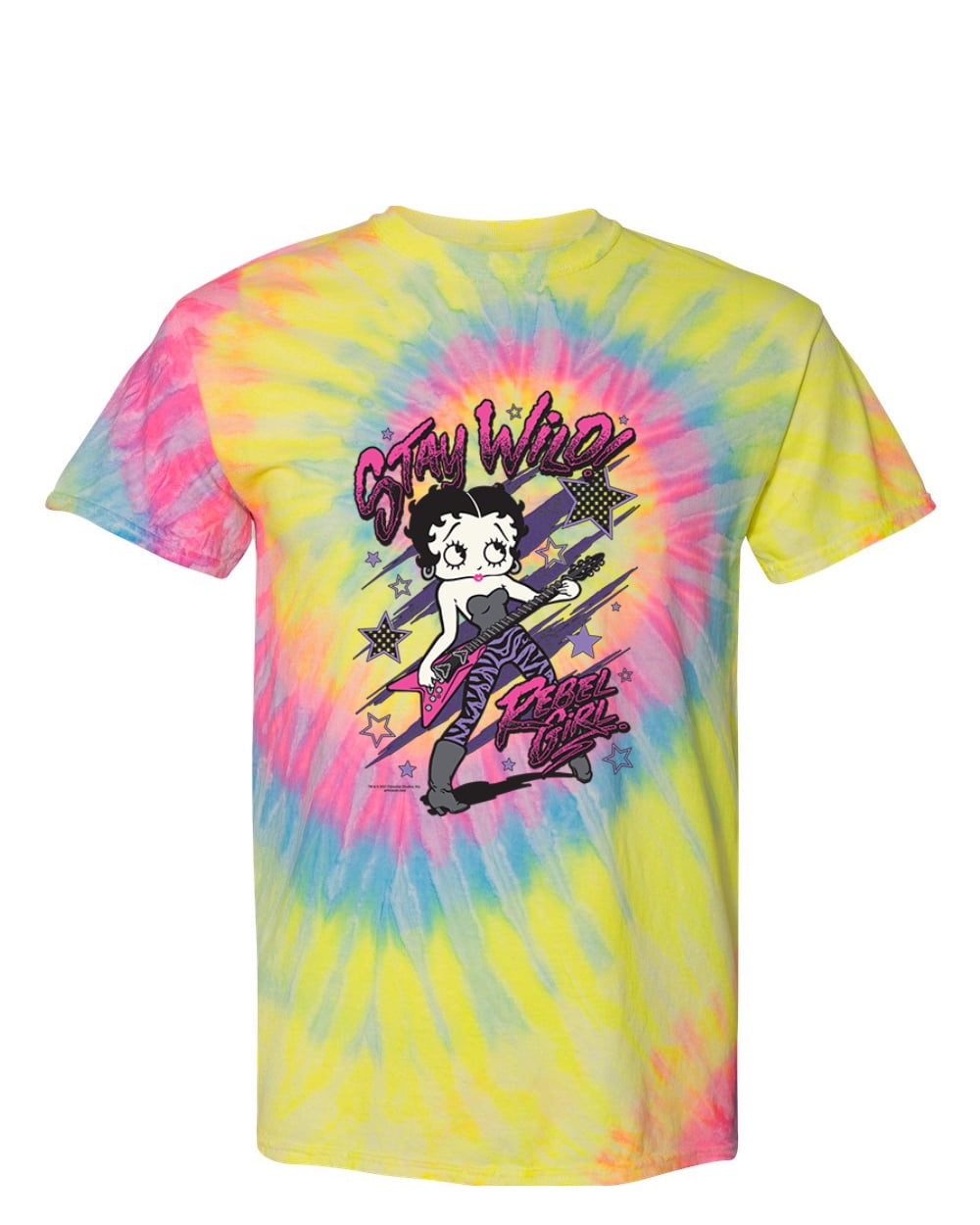 Wild Bobby Betty Boop Rebel Girl Stay Wild Betty Boop Tie-Dye T-Shirt ...