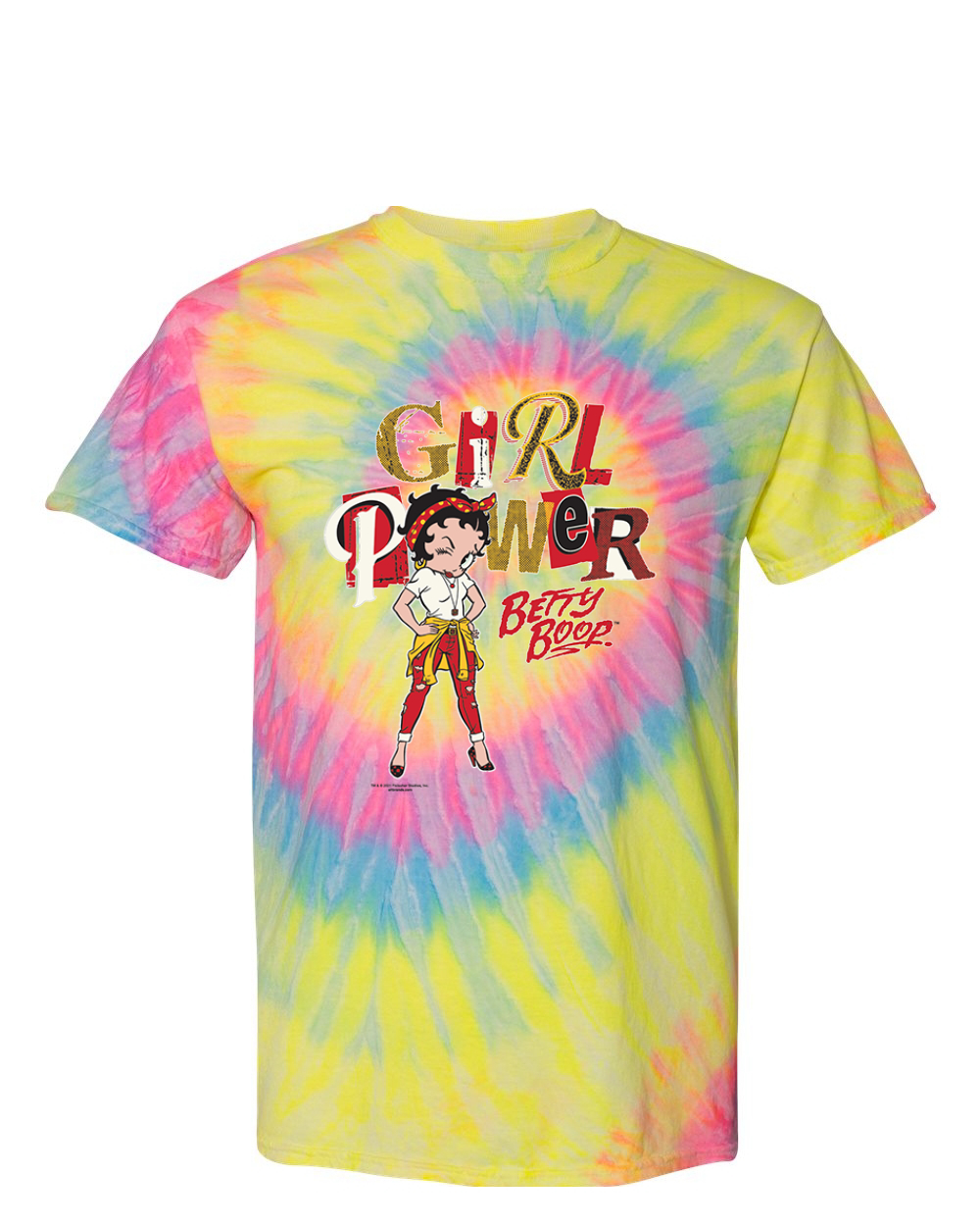 Wild Bobby Betty Boop Winking Girl Power Femenist Betty Boop Tie-Dye T ...