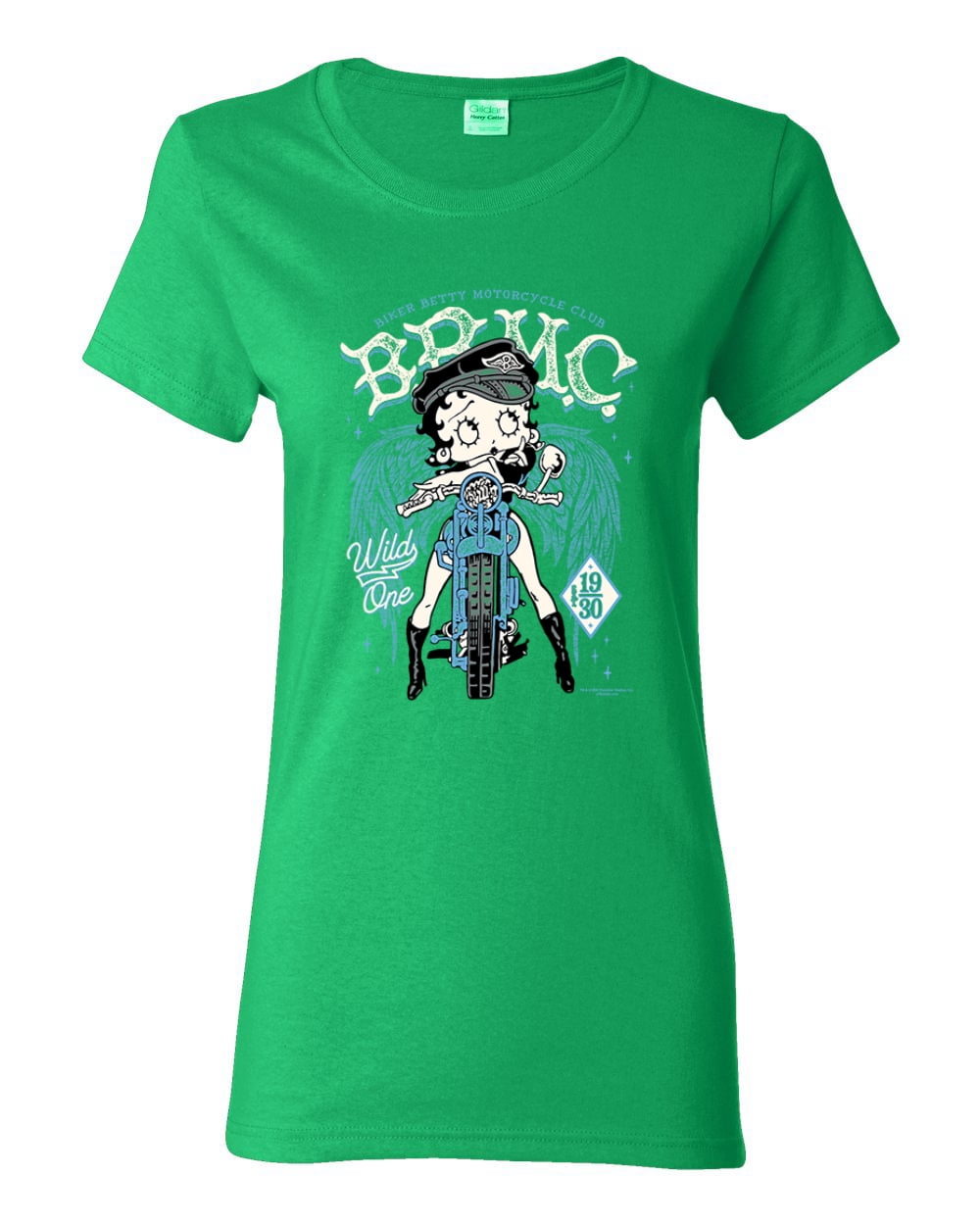 Wild Bobby Biker Betty Boop MC Motorcycle Club 1930 Betty Boop Womens T ...