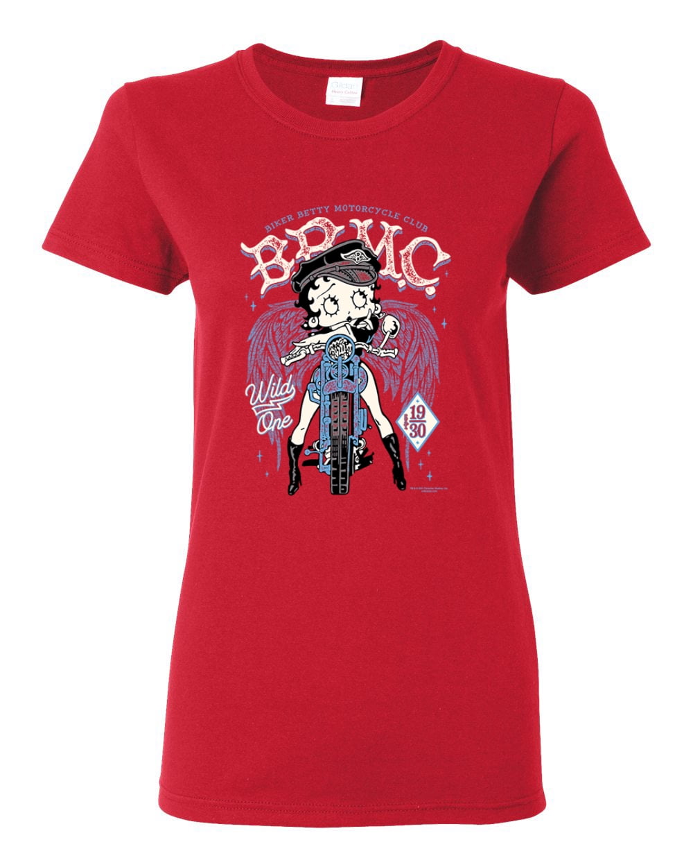 Wild Bobby Biker Betty Boop MC Motorcycle Club 1930 Betty Boop Womens T ...