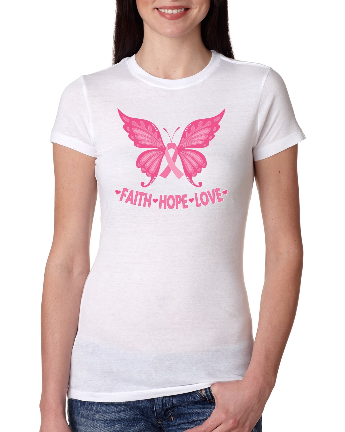 Wild Bobby, Butterfly Pink Ribbon Faith Hope Love, Breast Cancer ...