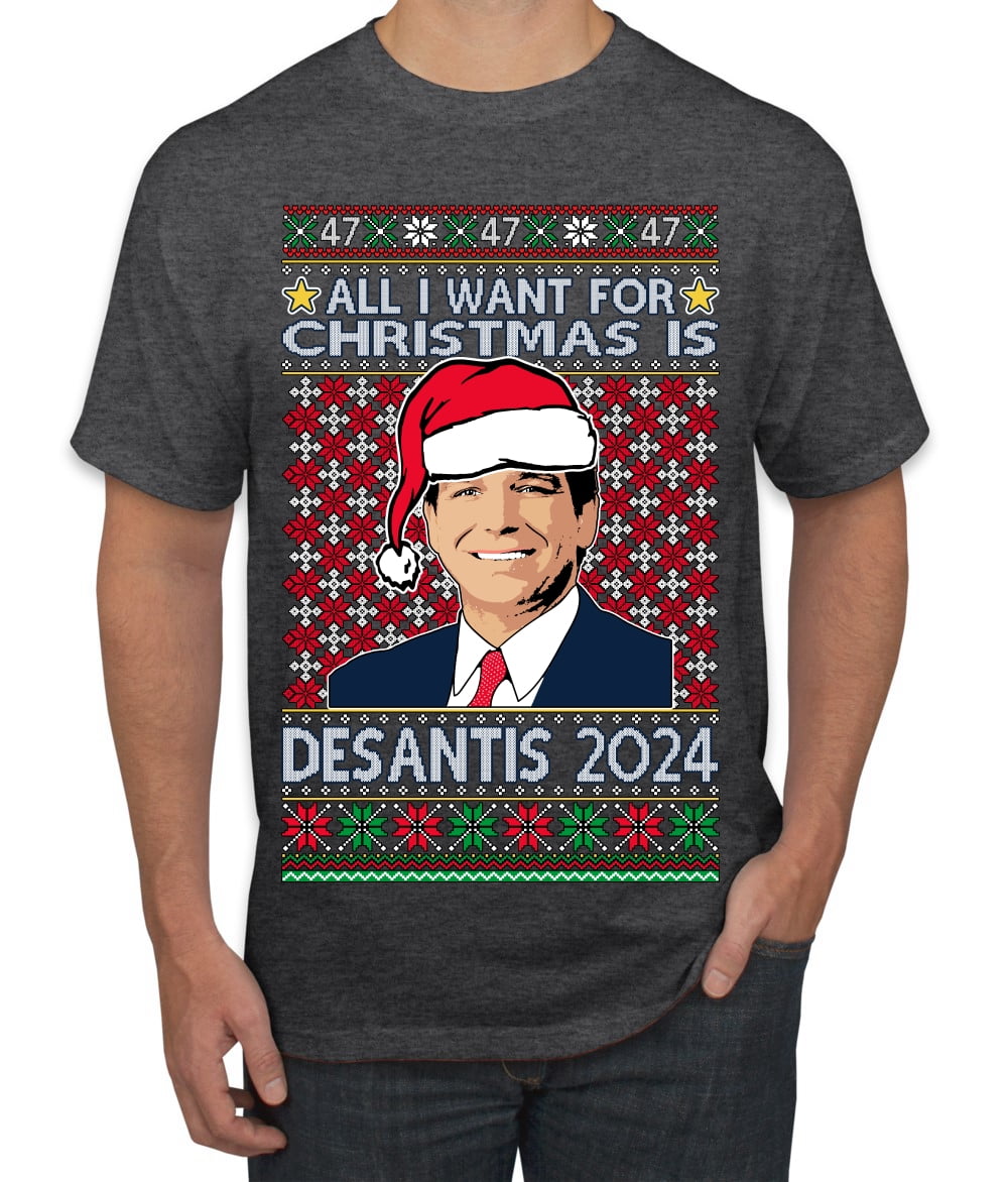 Wild Bobby Deck The Halls Y'all Christmas Men Graphic Tee, Heather ...