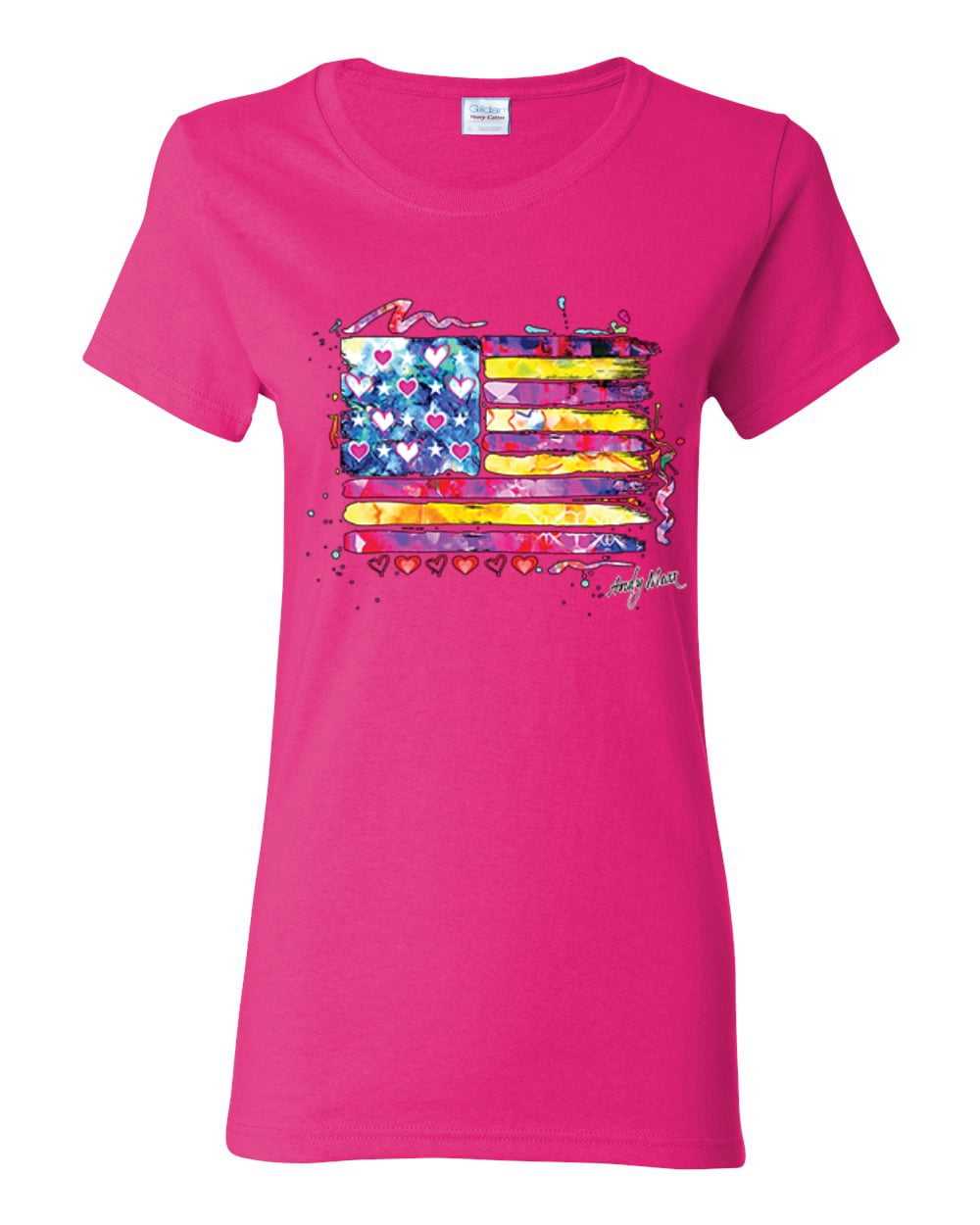 Wild Bobby, Colorful Neon Flag Hearts Love, Streetwear, Women Graphic ...