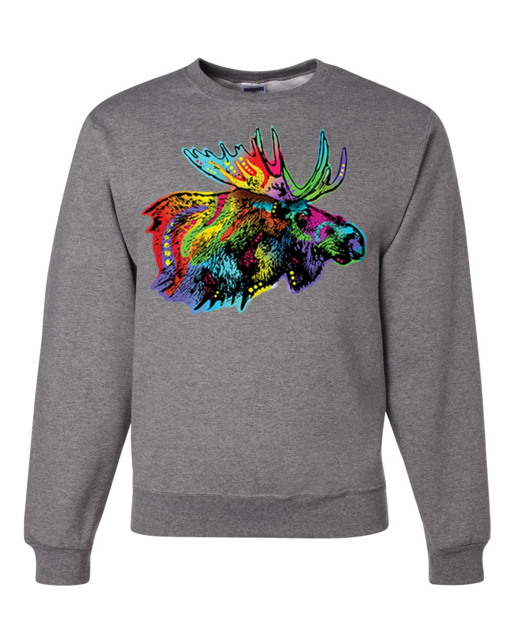 Wild Bobby, Colorful Rainbow Moose Head Wildlife Animal Lover Unisex ...