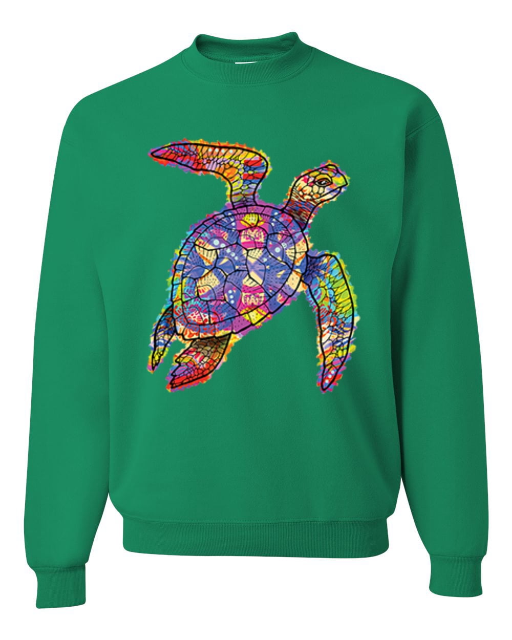 Wild Bobby, Colorful Rainbow Sea Turtle Animal Lover Unisex Crewneck ...