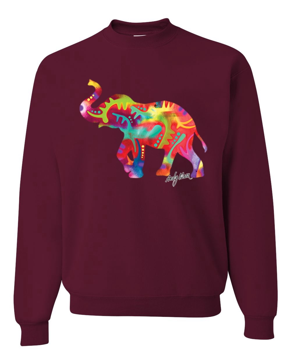 Wild Bobby, Colorful Walking Good Luck Elephant Animal Lover Unisex ...
