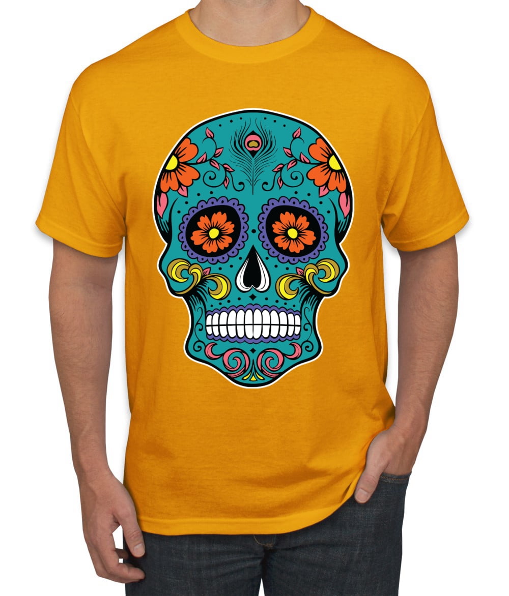 Wild Bobby Day Of The Dead Sugar Skull Pop Culture Men Graphic Tee ...