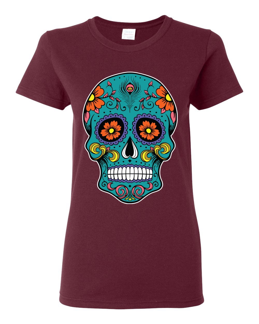Wild Bobby Day Of The Dead Sugar Skull Pop Culture Women Graphic Tee ...