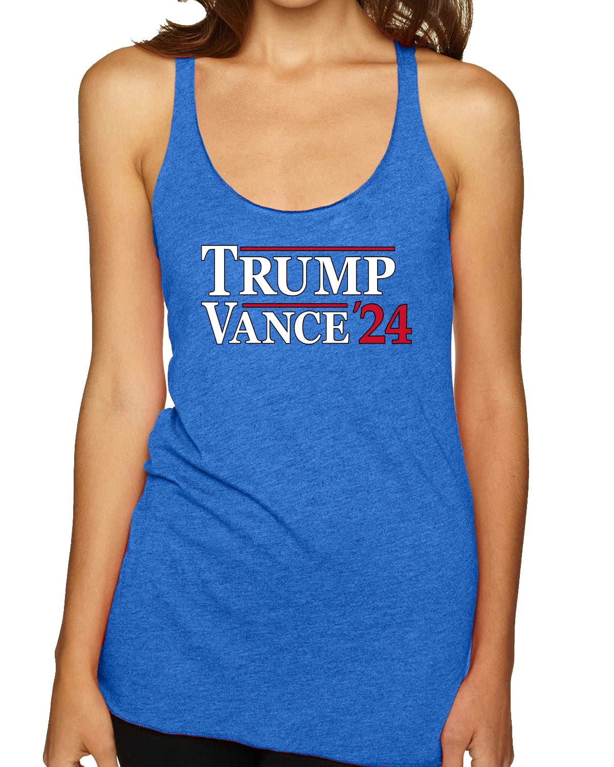 Wild Bobby Donald Trump JD Vance 2024 Women Tri-Blend Racerback Tank ...