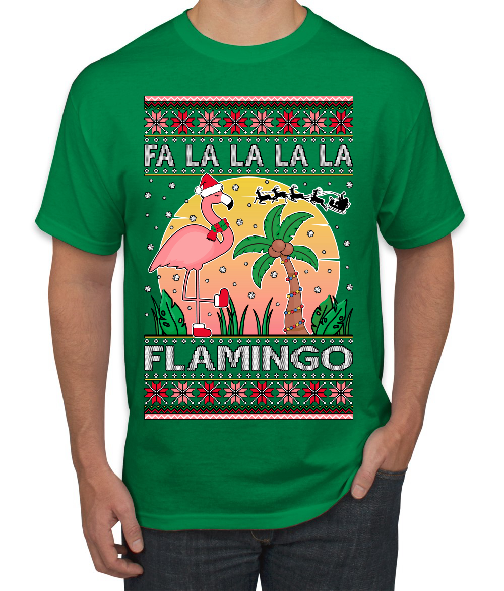 Wild Bobby Fa La La La Mingo Pink Flamingo Santa Hat Lighting Trees ...
