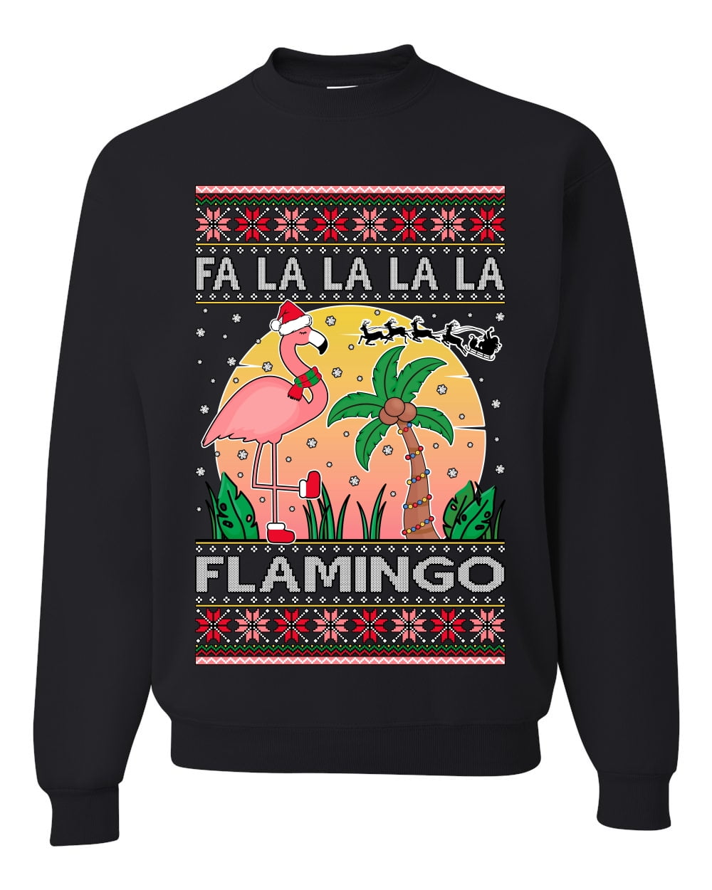 Wild Bobby Fa La La La Mingo Pink Flamingo Santa Hat Lighting Trees ...