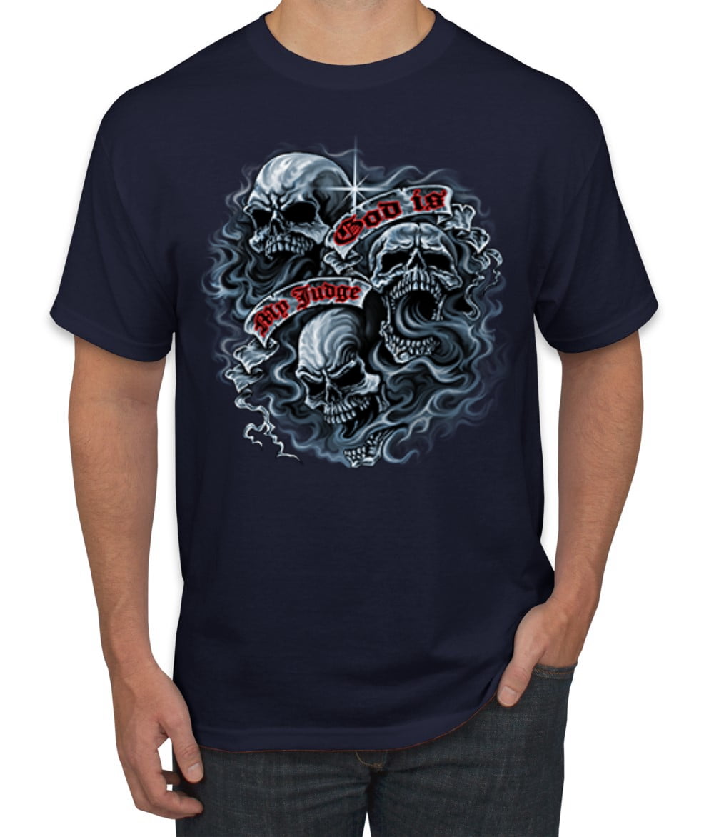 Wild Bobby, God Is My Judge Smokey Gray Skull Dark Pop Culture Men's ...