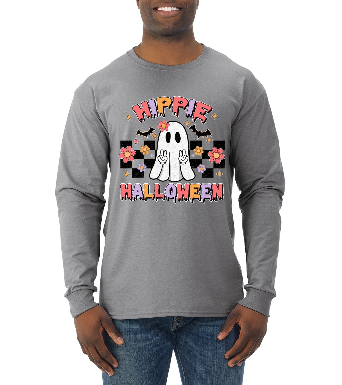 Wild Bobby Hippie Halloween Ghost Bats Stars Halloween Pink Orange ...