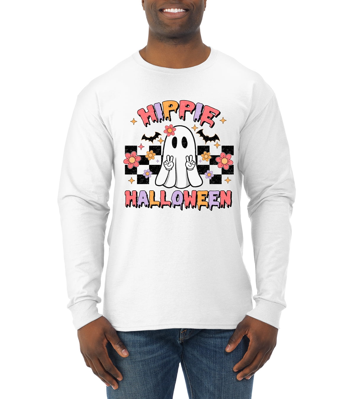Wild Bobby Hippie Halloween Ghost Bats Stars Halloween Pink Orange ...