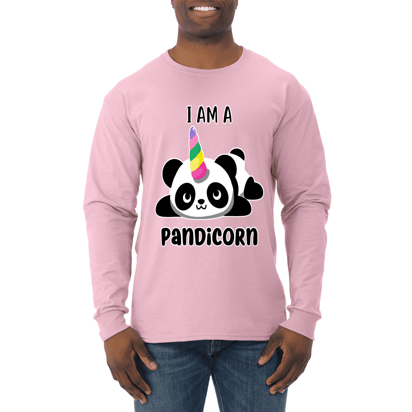 I Am A Pandicorn Cute Unicorn Panda LGBT Pride Mens Long Sleeve Shirt ...