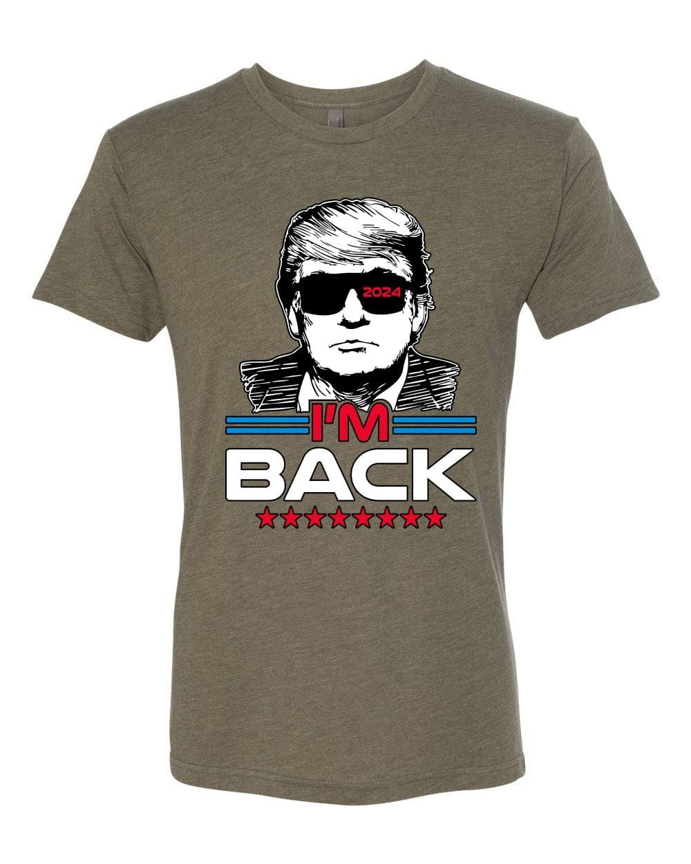 Wild Bobby President Trump Im Back 2024 Terminator Robot Red Eye Men Premium Tri Blend Tee