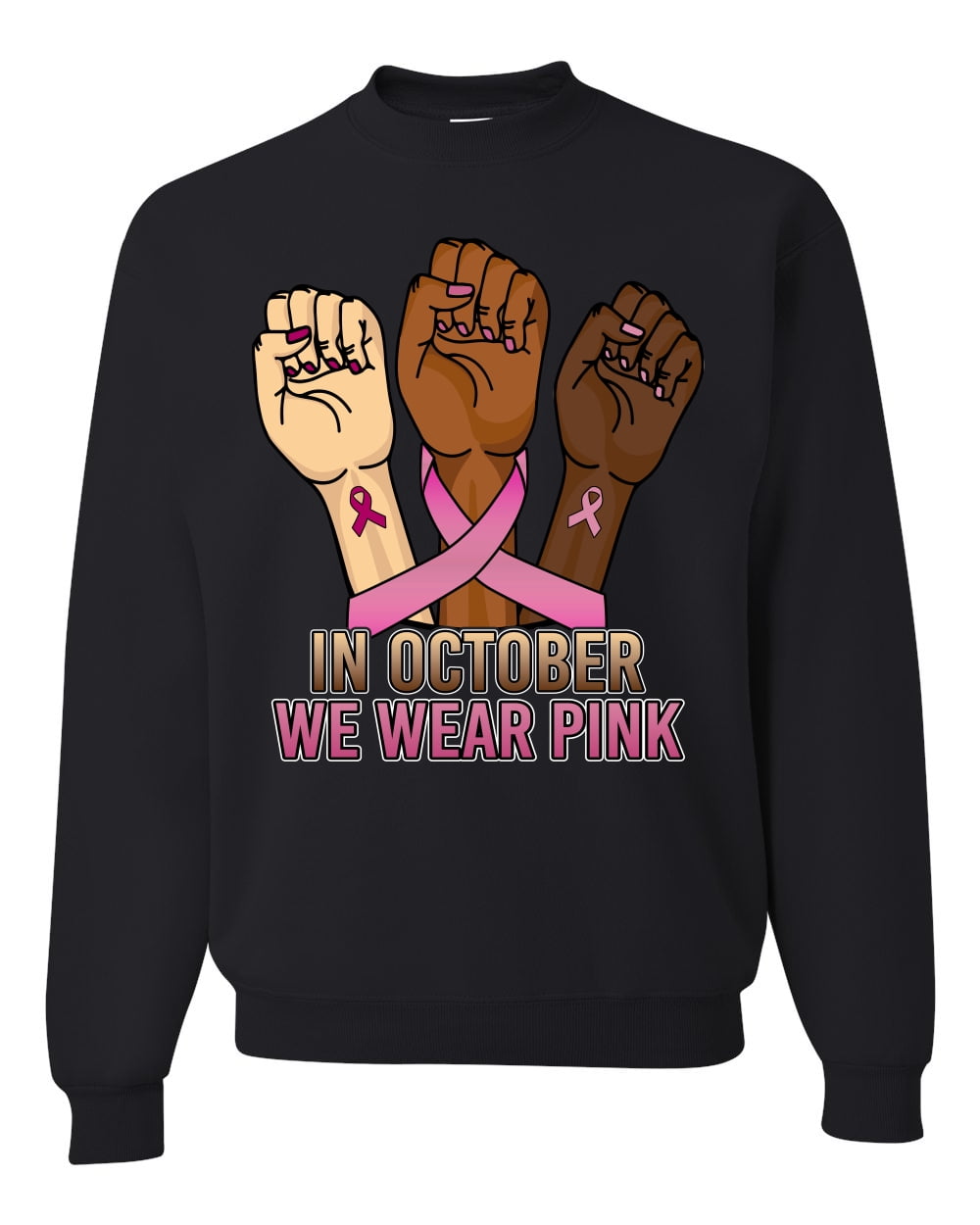 Wild Bobby In October We Wear Pink Protest Fists Breast Cancer ...