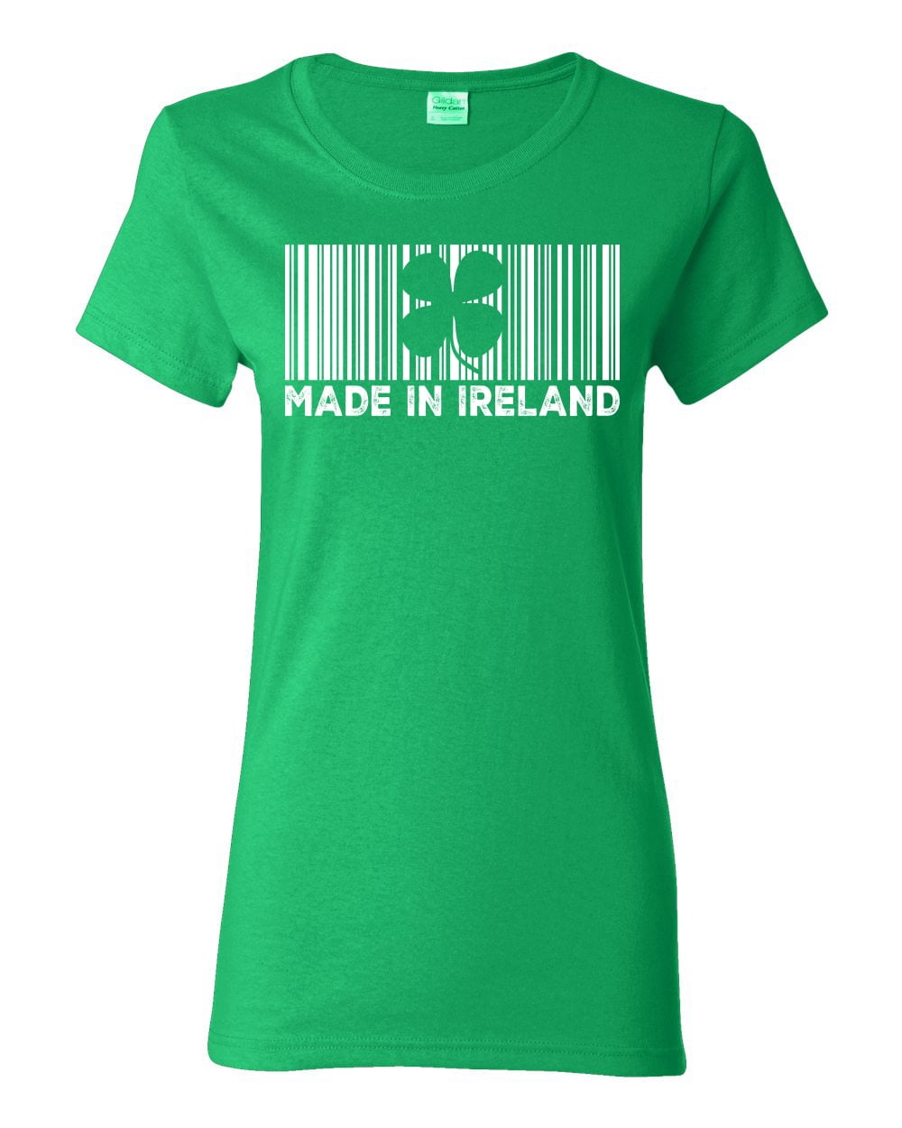 Wild Bobby Irish Clover Barcode Made in Ireland St. Patrick's Day Women ...