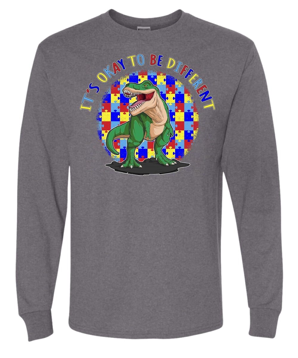 Wild Bobby Its Okay to Be Different | Dinosaur Autism Awareness Men ...