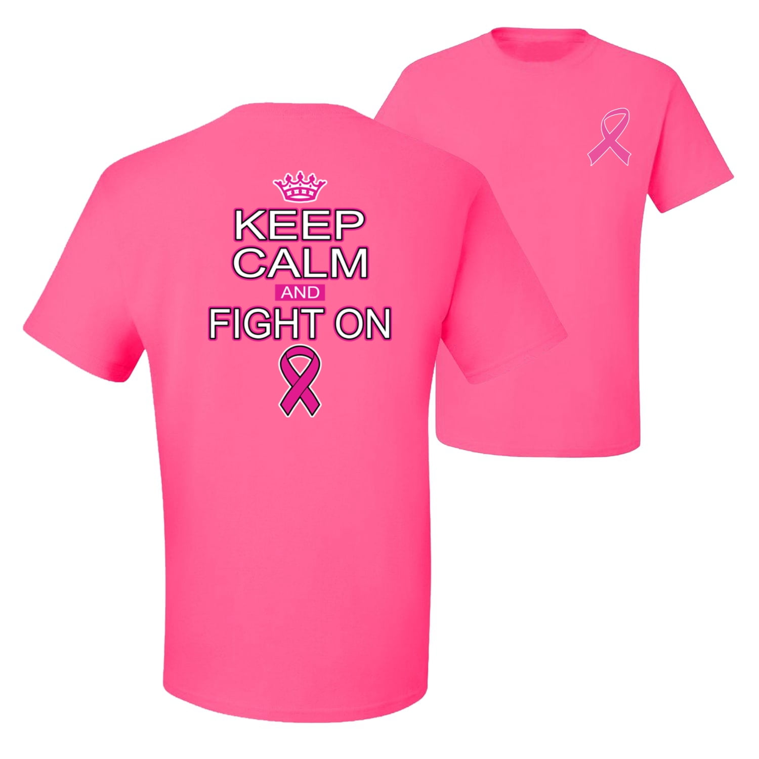 Wild Bobby, Keep Calm and Fight On, Breast Cancer Awareness, Front and ...
