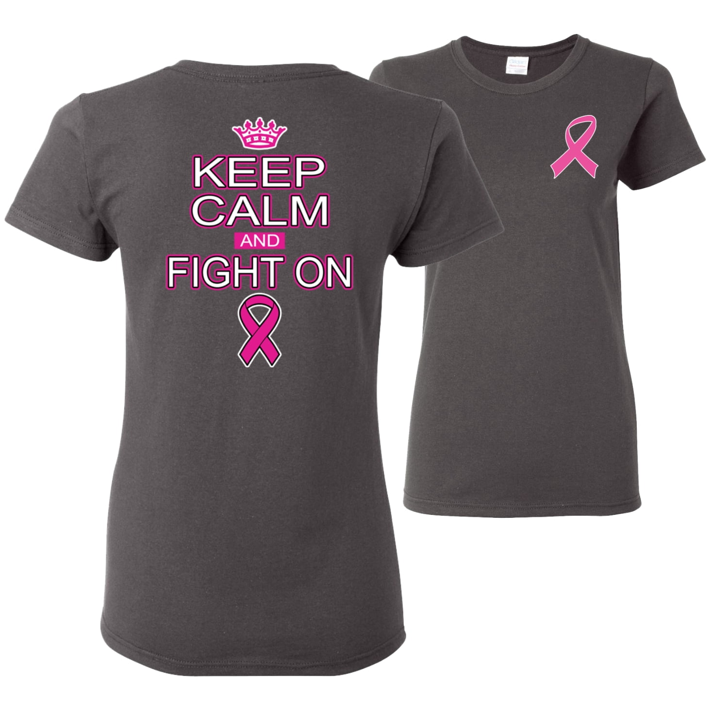 Wild Bobby, Keep Calm and Fight On, Breast Cancer Awareness, Front and ...