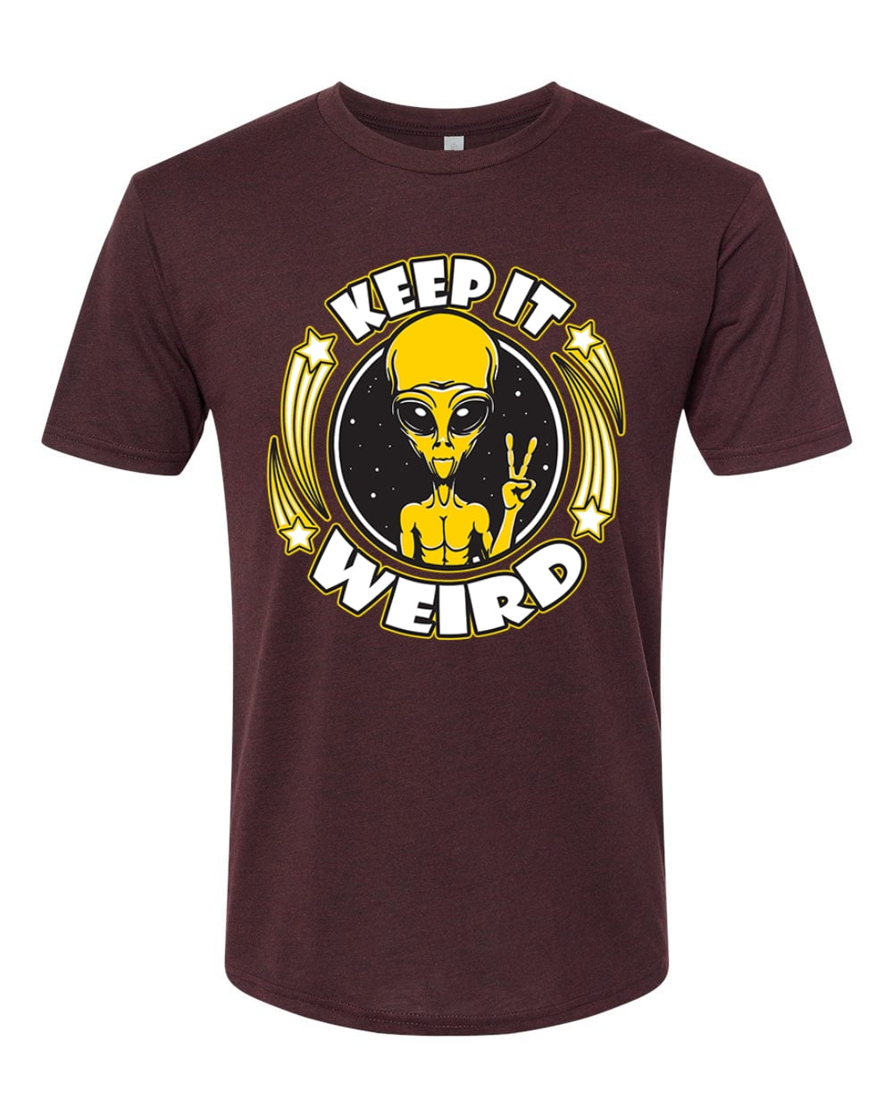 Wild Bobby Keep It Weird Alien Men Premium Tri Blend Tee - Walmart.com