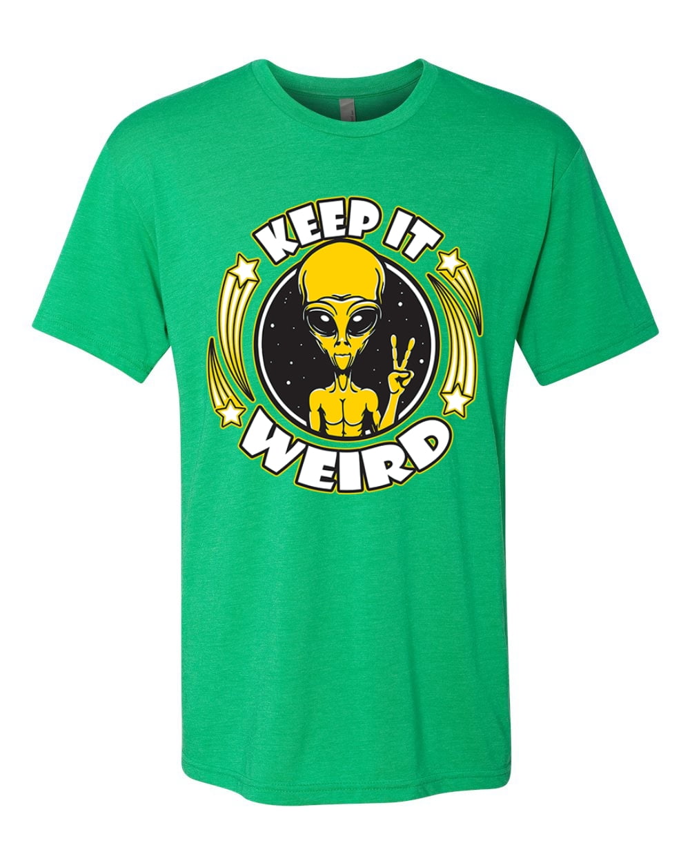 Wild Bobby Keep It Weird Alien Men Premium Tri Blend Tee - Walmart.com