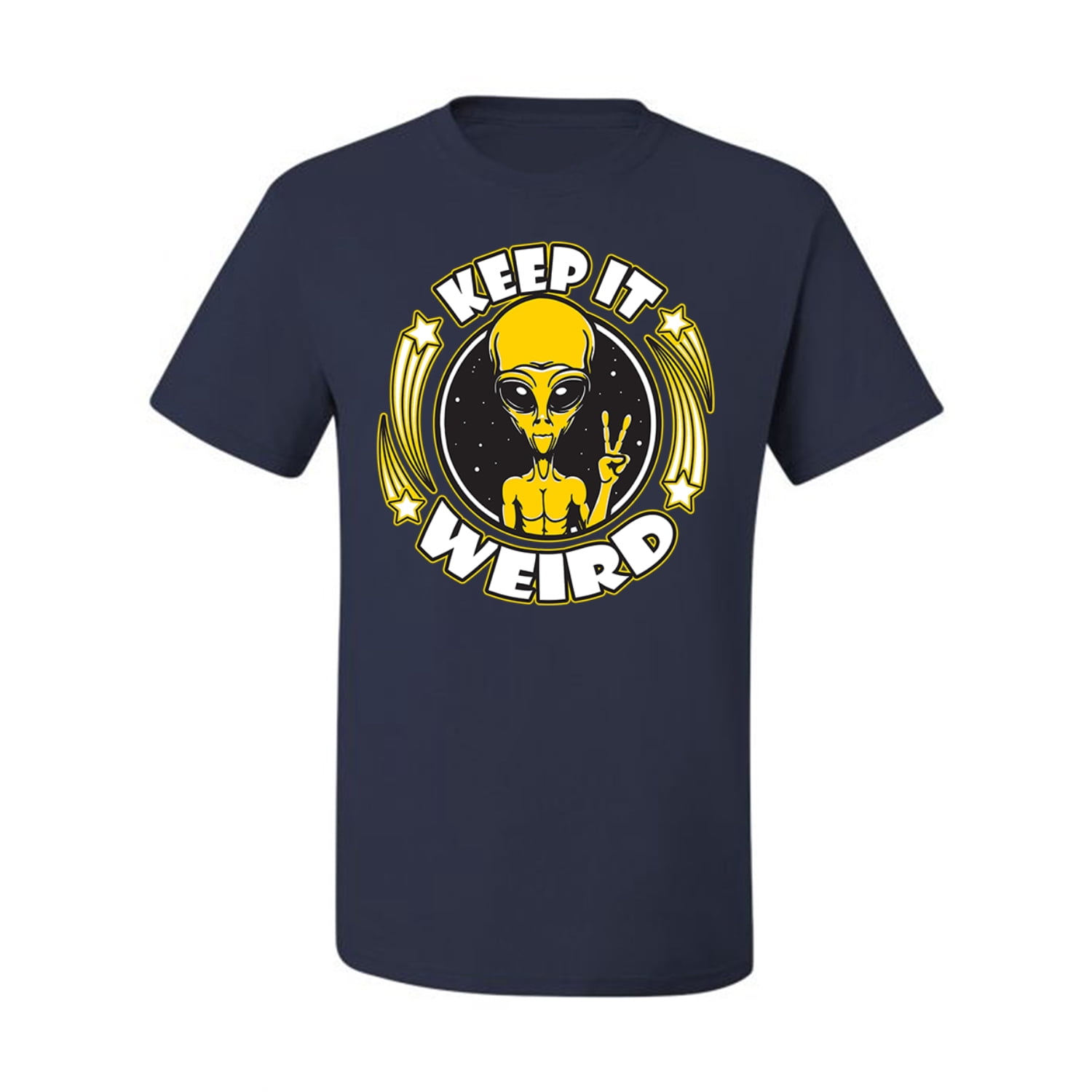 Wild Bobby Keep It Weird Alien Men Tee - Walmart.com