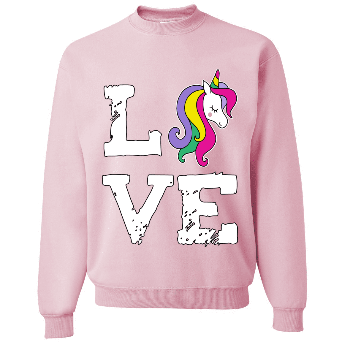 Wild Bobby, Love Unicorn Cute Rainbow LGBT Pride Crewneck Graphic ...