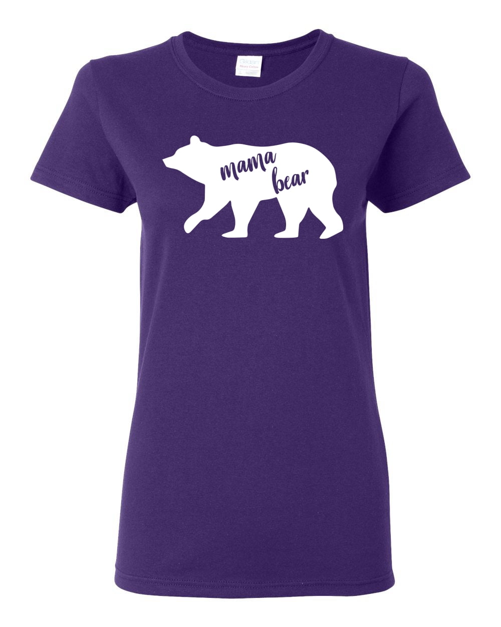 Wild Bobby, Mama Bear, Mother's Day, Women Graphic Tee, Purple, Small ...