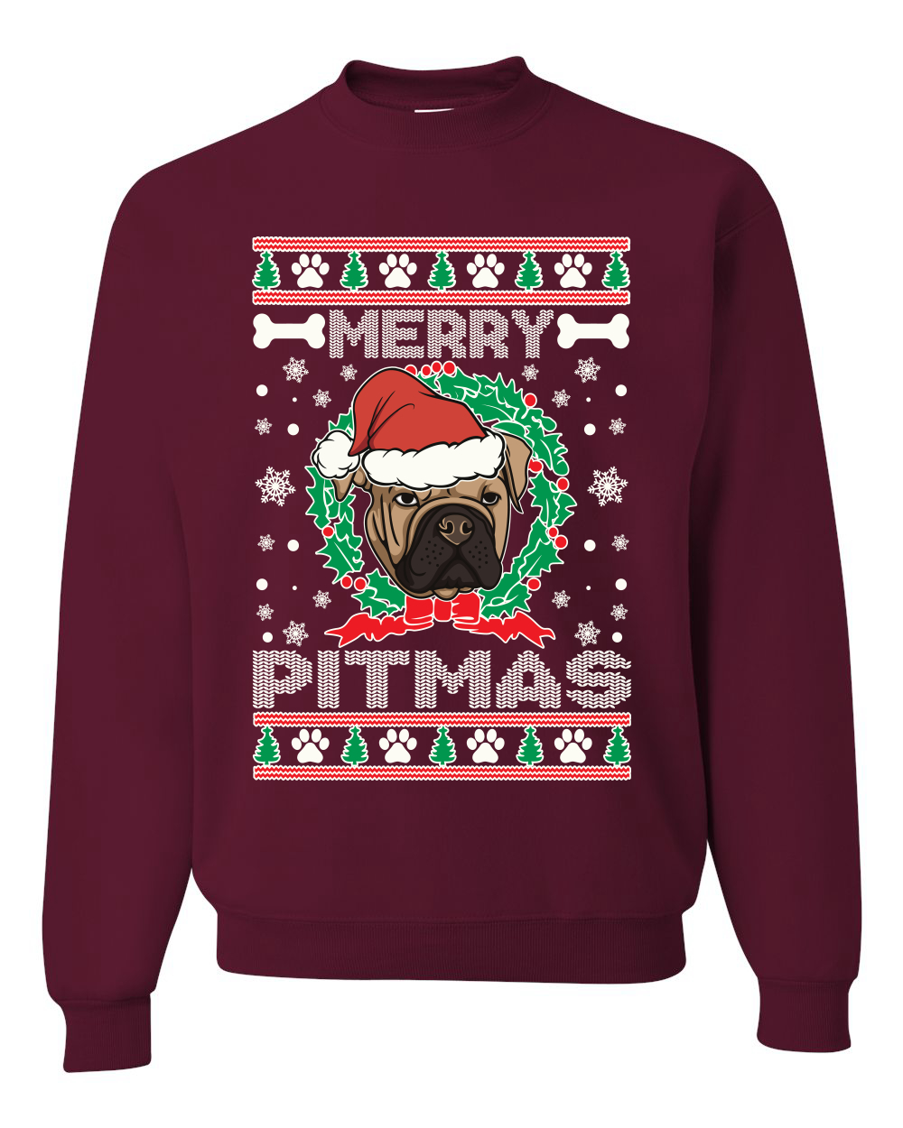 Wild Bobby, Merry Pitmas Christmas Unisex Crewneck Graphic Sweatshirt ...