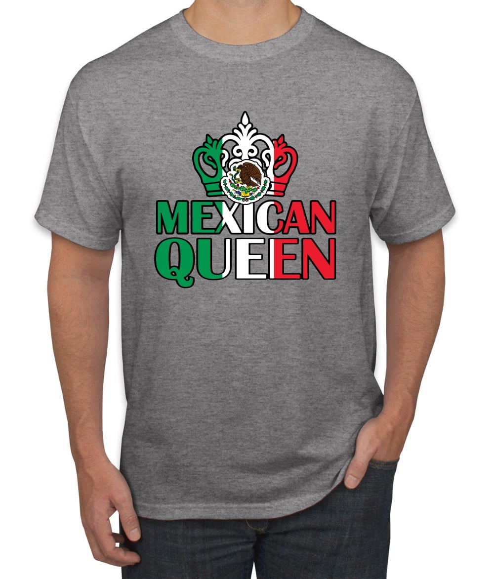 Wild Bobby Mexican Queen Latin Pride Men Graphic Tee, Heather Grey ...