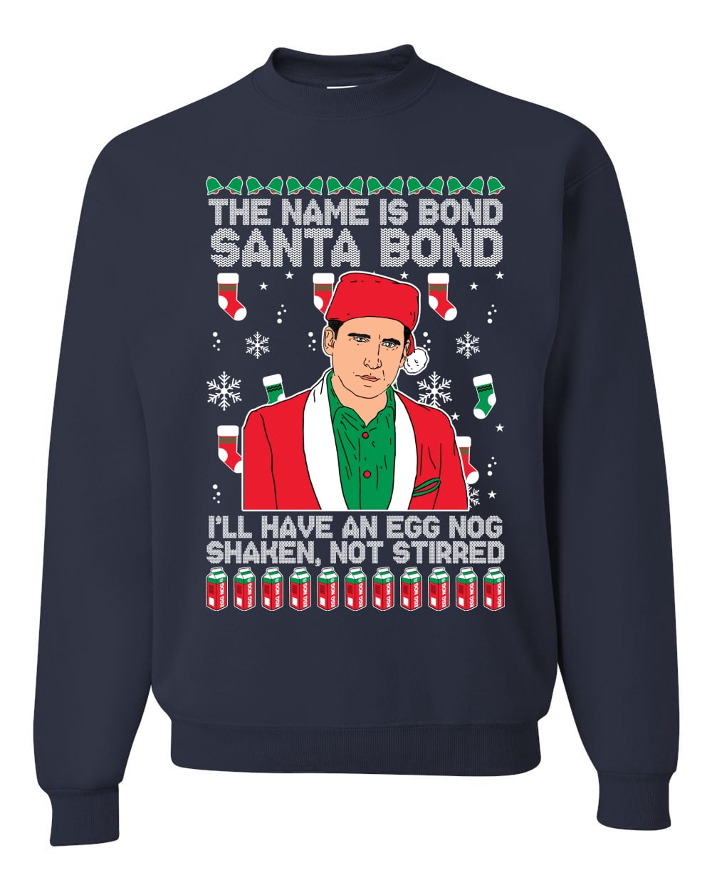 Wild Bobby, Michael Scott The Name is Bond Santa Bond Ugly Christmas ...