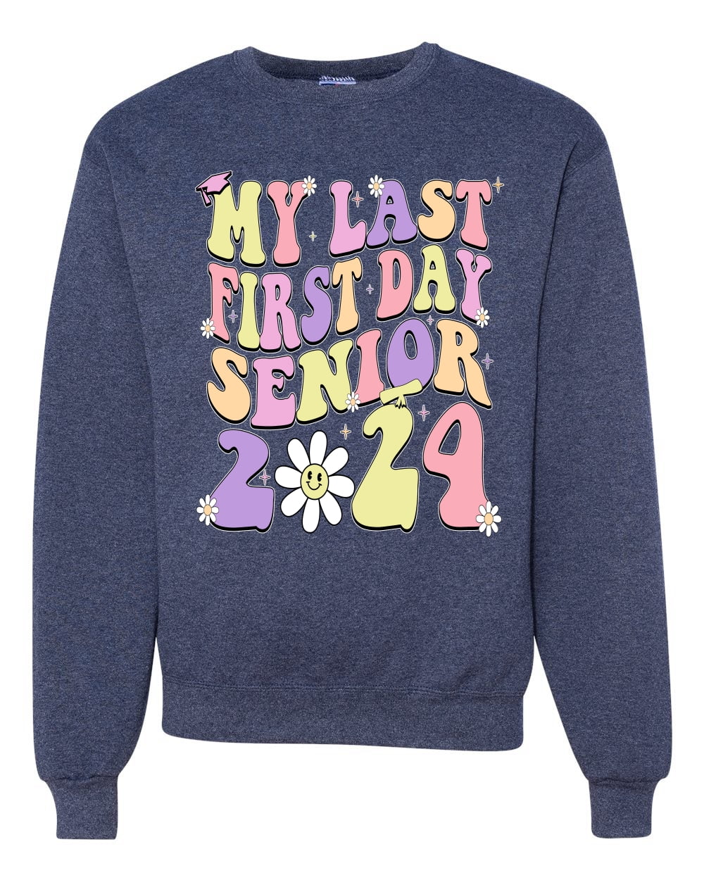 Wild Bobby My Last First Day Groovy Letters Graduation Cap and Diploma ...