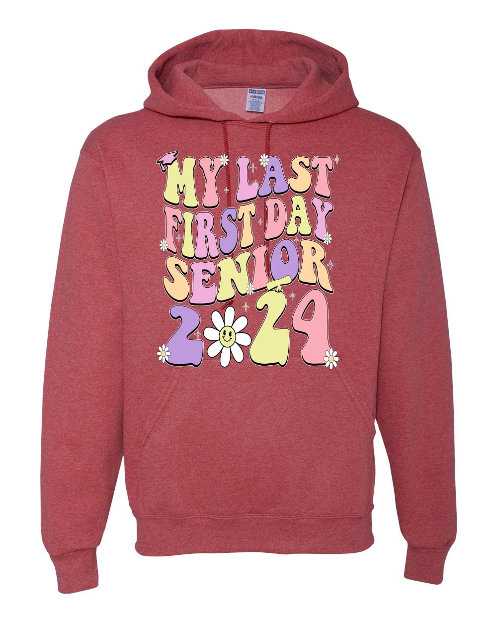 Wild Bobby My Last First Day Groovy Letters Graduation Cap and Diploma ...