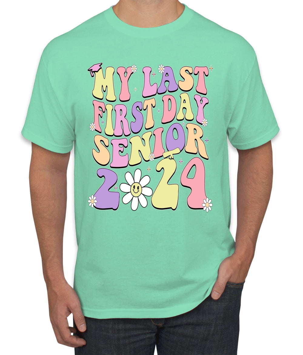 Wild Bobby My Last First Day Groovy Letters Graduation Cap and Diploma ...