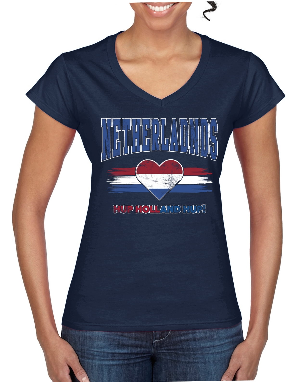 Wild Bobby Netherlands Flag Heart Hup Holland Hup Graphic | Women's ...