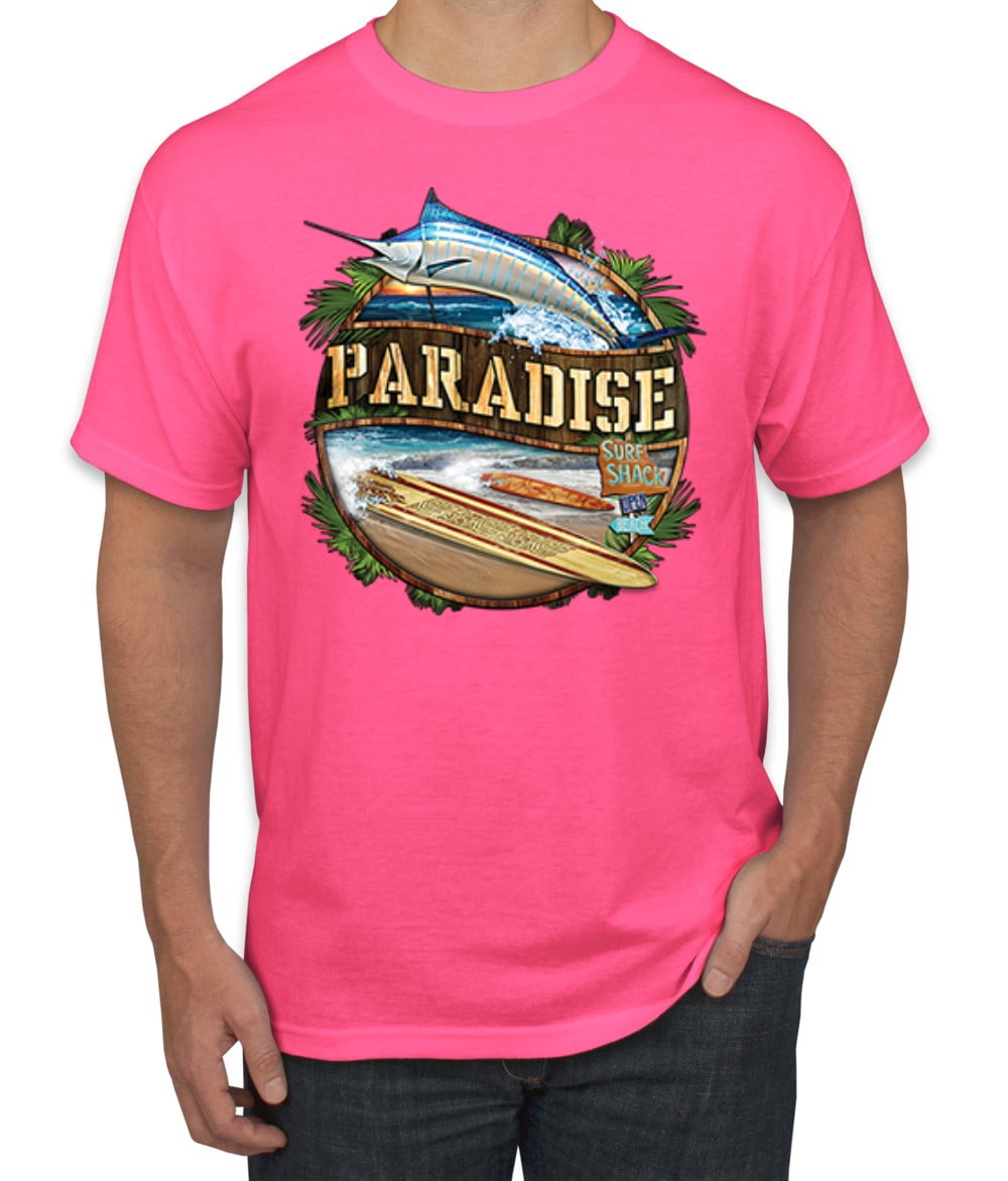 Wild Bobby, Paradise Surf Shack Marlin Pop Culture Men's Graphic T ...