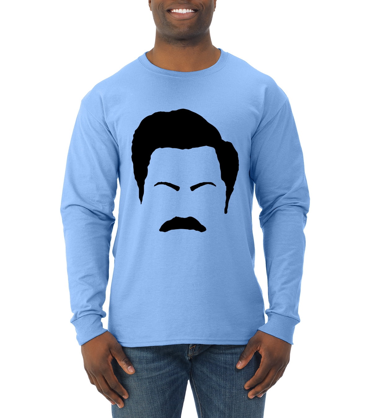 Wild Bobby, Parks and Rec Fans Ron Swanson Mustache Face Silhouette ...