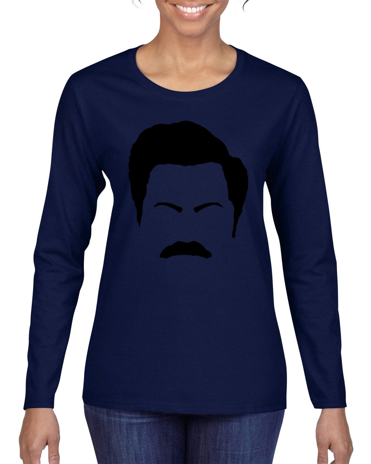 Wild Bobby, Parks and Rec Fans Ron Swanson Mustache Face Silhouette ...