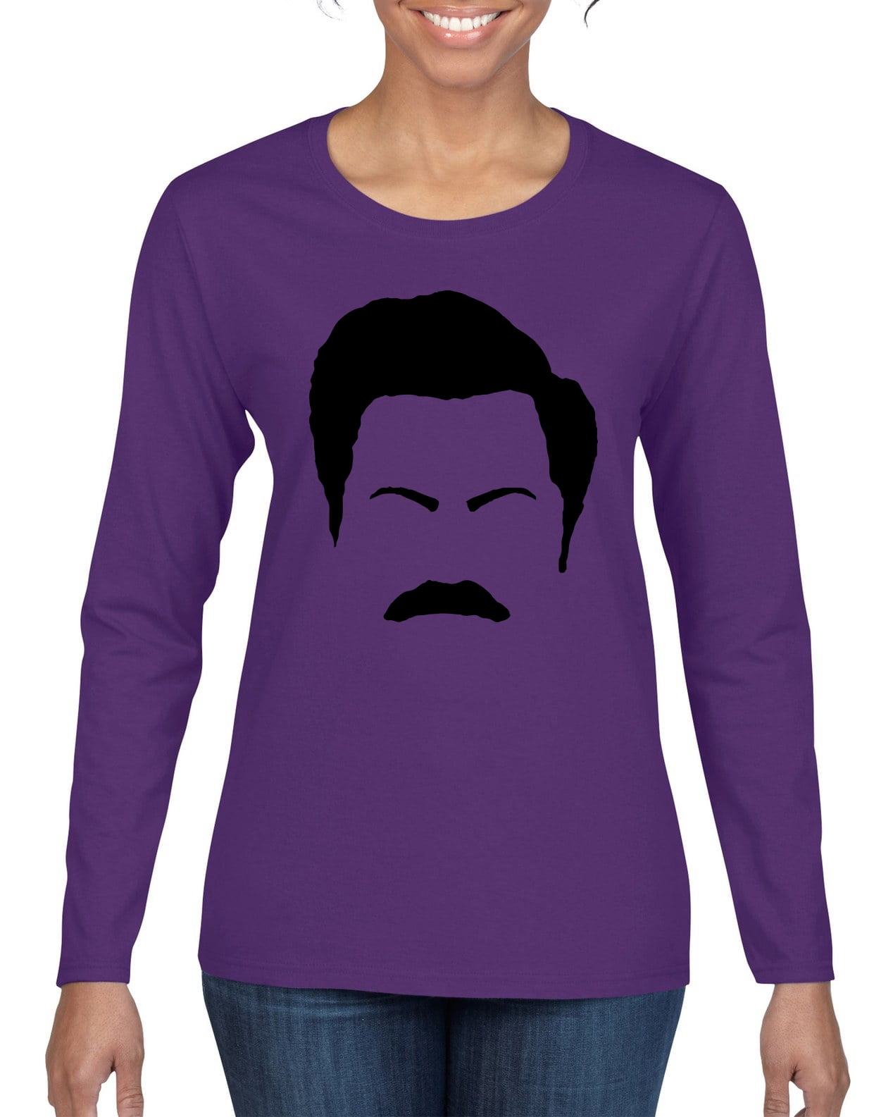 Wild Bobby, Parks and Rec Fans Ron Swanson Mustache Face Silhouette ...