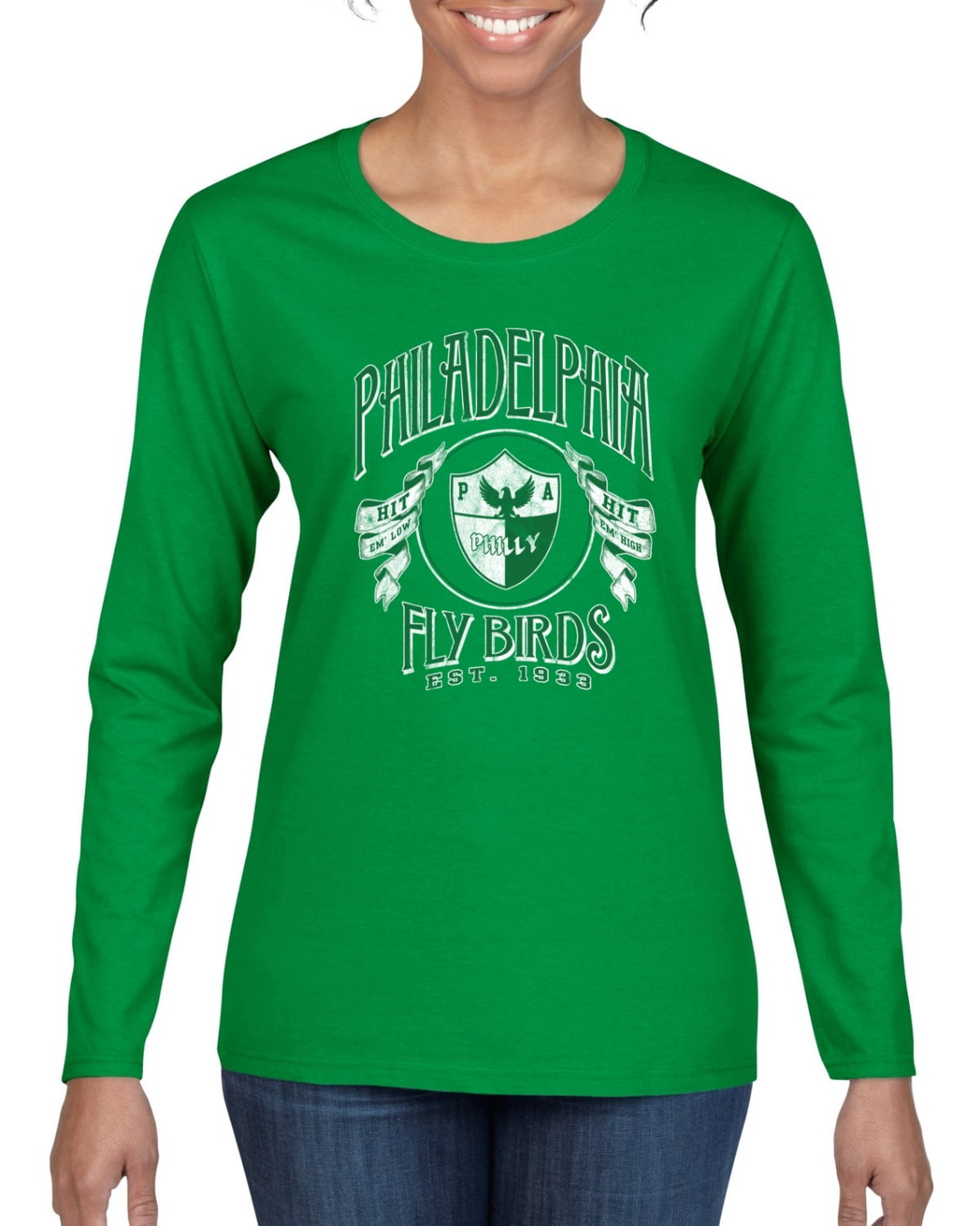 Wild Bobby Philly PA Football Fly Birds Est 1933 Classic Logo Green ...