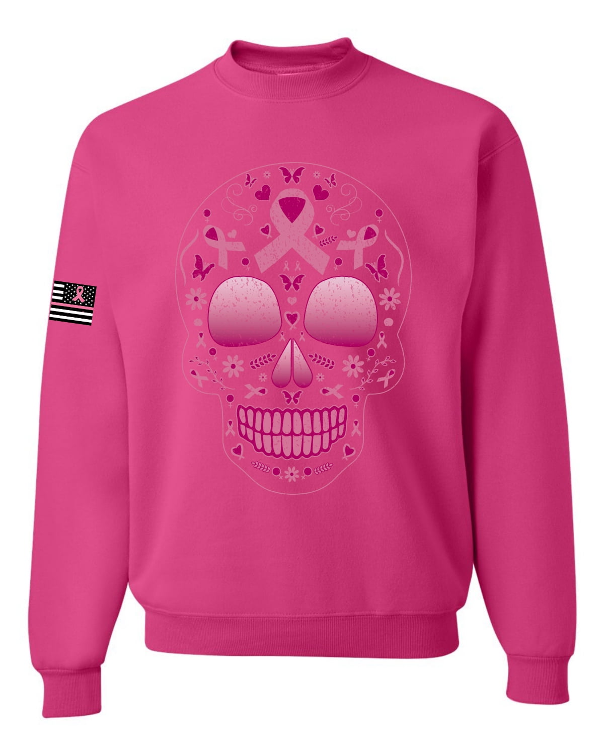 Wild Bobby Pink Breast Cancer Sugar Skull US Flag Breast Cancer ...