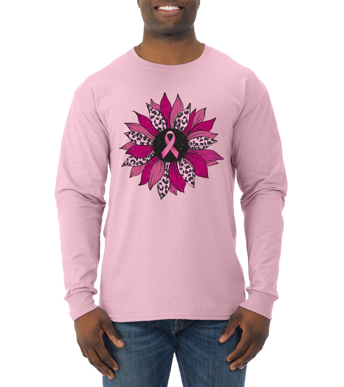 Wild Bobby Pink Cheetah Print Breast Cancer Carnation Flower Breast ...